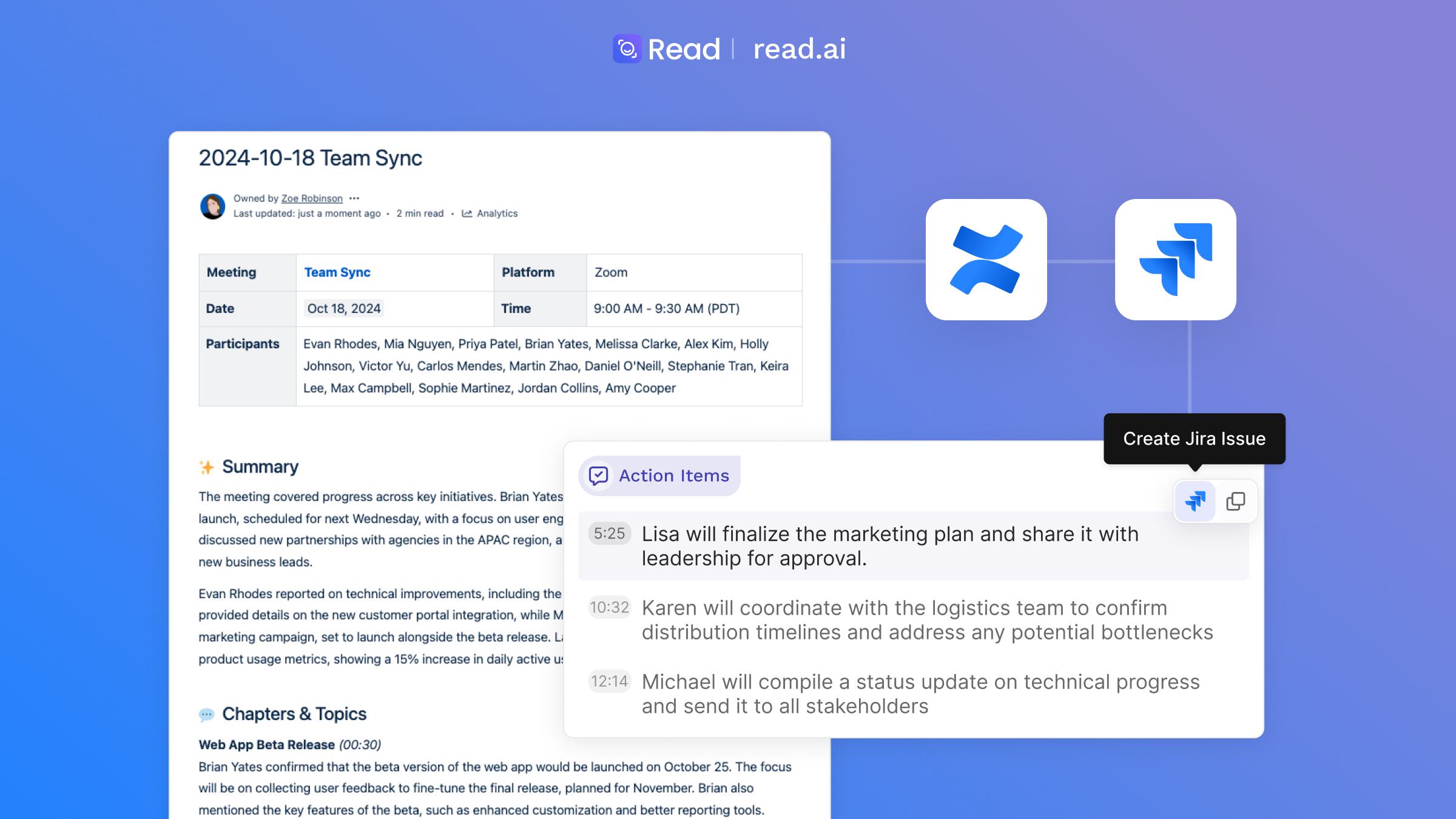 Read AI Launches Jira & Confluence Integration